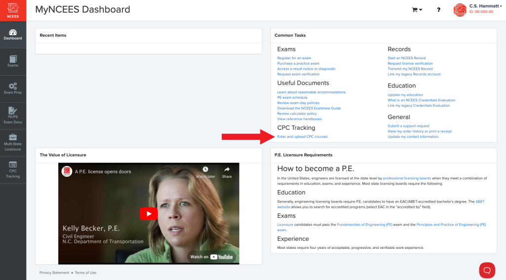 How to Report Your CE: An NCEES CPC Tracking Step-by-Step - Florida Board of Professional Engineers