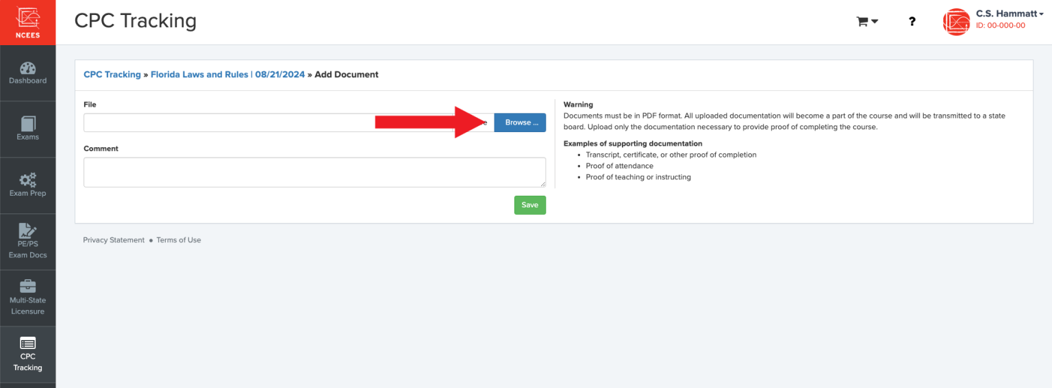 How to Report Your CE: An NCEES CPC Tracking Step-by-Step - Florida Board of Professional Engineers