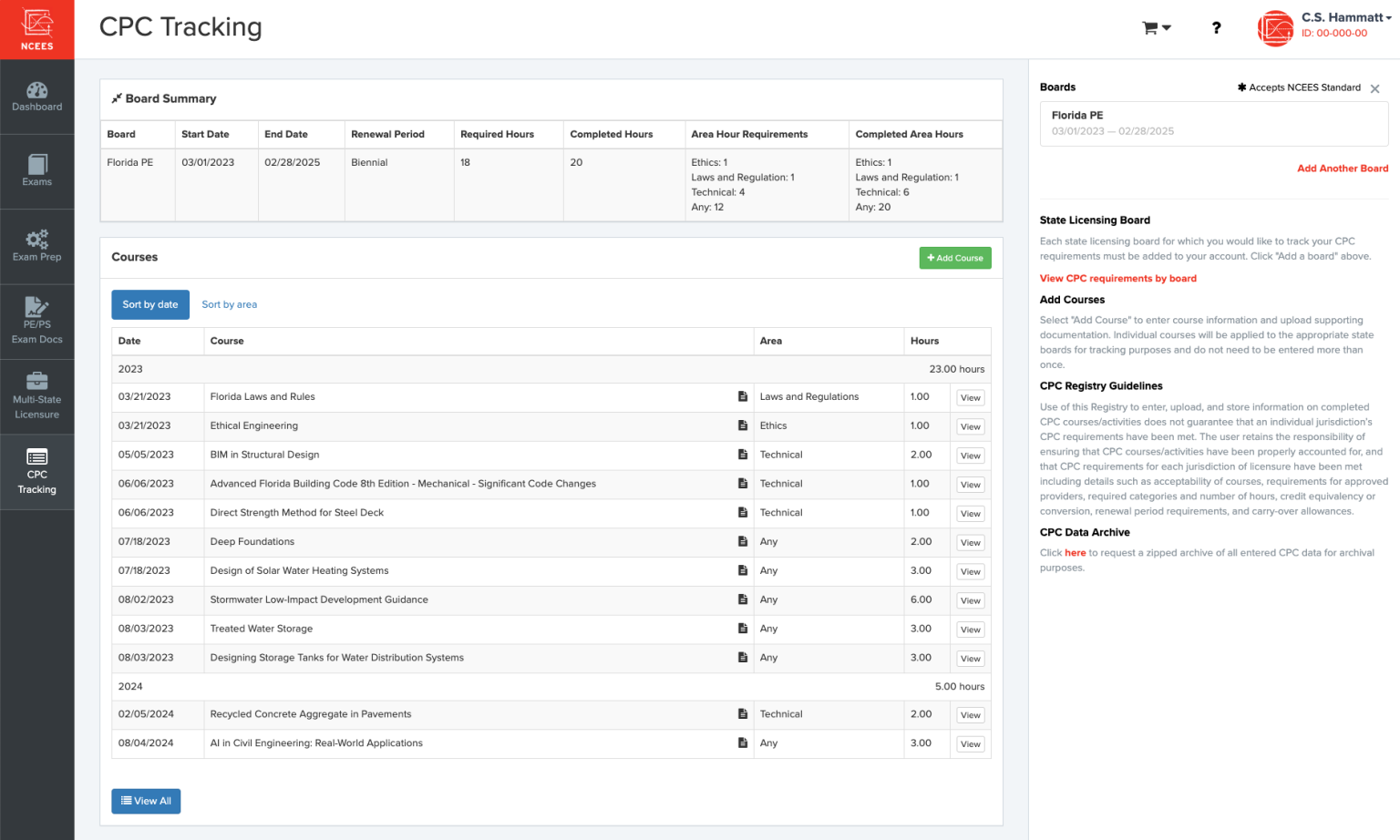 How to Report Your CE: An NCEES CPC Tracking Step-by-Step - Florida Board of Professional Engineers