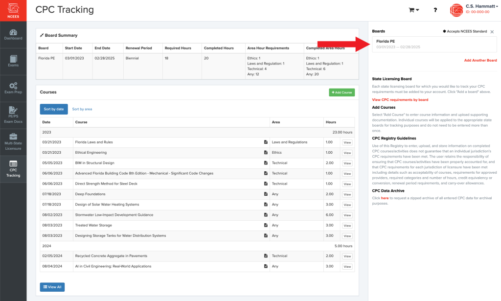 How to Report Your CE: An NCEES CPC Tracking Step-by-Step - Florida ...