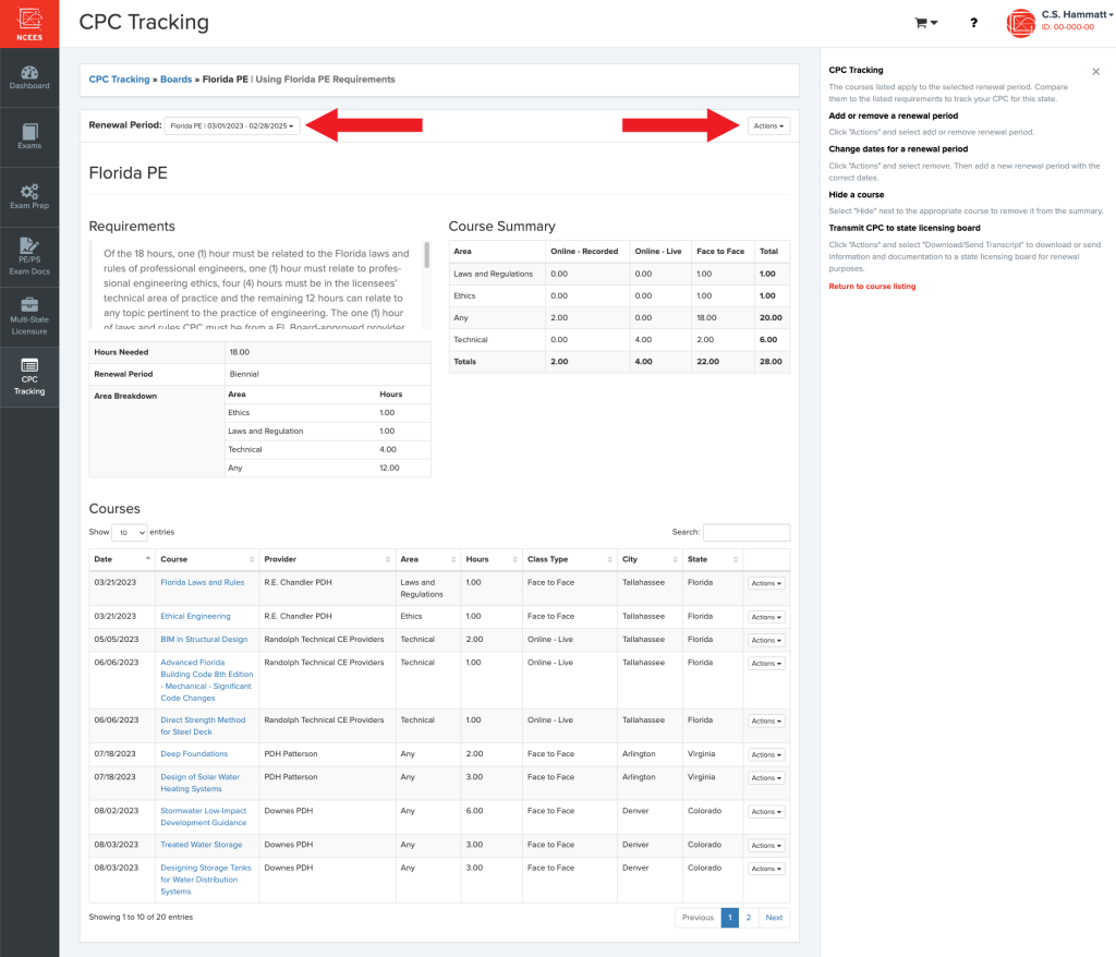 How to Report Your CE: An NCEES CPC Tracking Step-by-Step - Florida Board of Professional Engineers