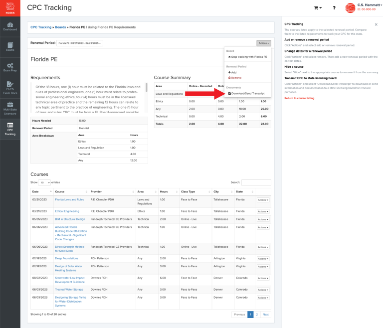 How to Report Your CE: An NCEES CPC Tracking Step-by-Step - Florida ...