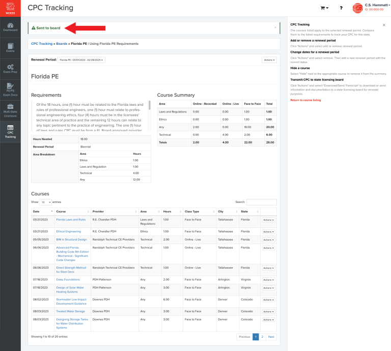 How to Report Your CE: An NCEES CPC Tracking Step-by-Step - Florida Board of Professional Engineers